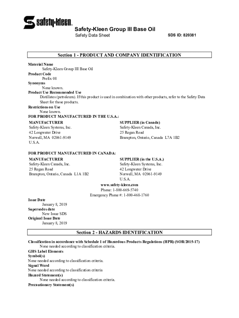 Fillable Online SAFETY DATA SHEET - Koch Separation Solutions Fax Email ...