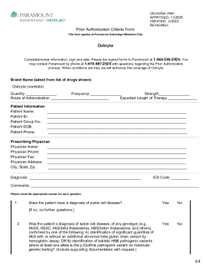 Fillable Online Prior Authorization Criteria Form Cometriq Fax Email Print - pdfFiller