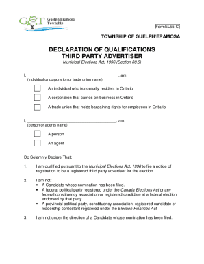 Fillable Online 2 - Form EL55(C) - Declaration of Third Party ...