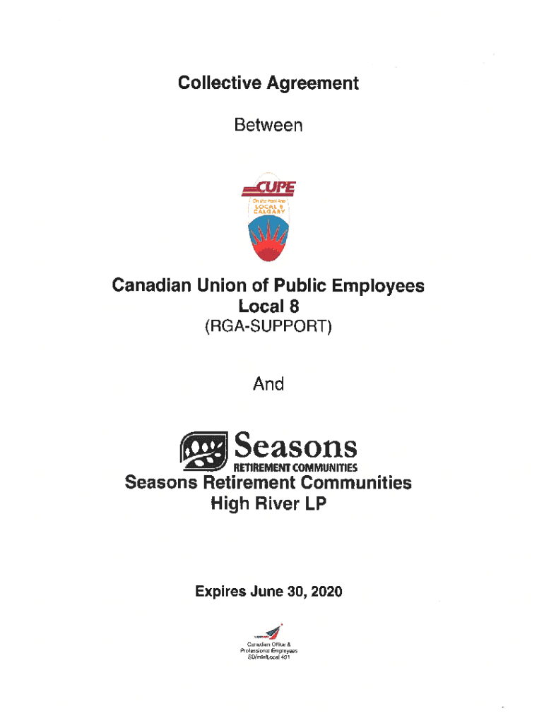 Fillable Online alberta cupe collective agreement - AUPE Fax Email ...