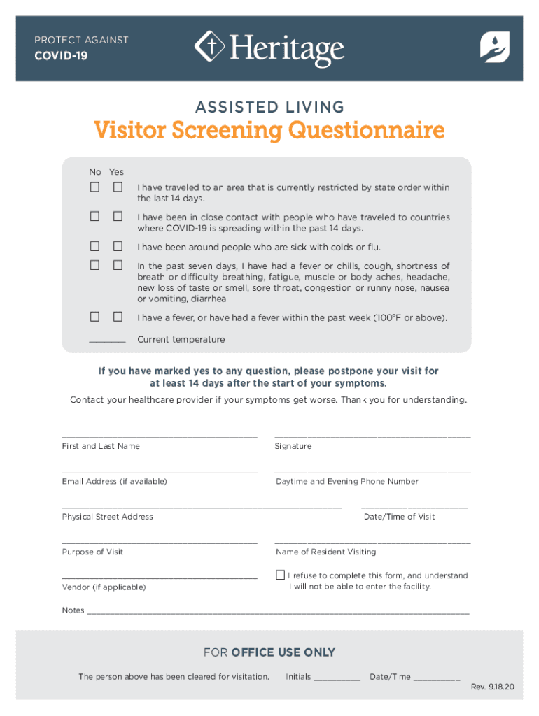 Fillable Online How to Create a Covid Self Screening Tool Tracking ...