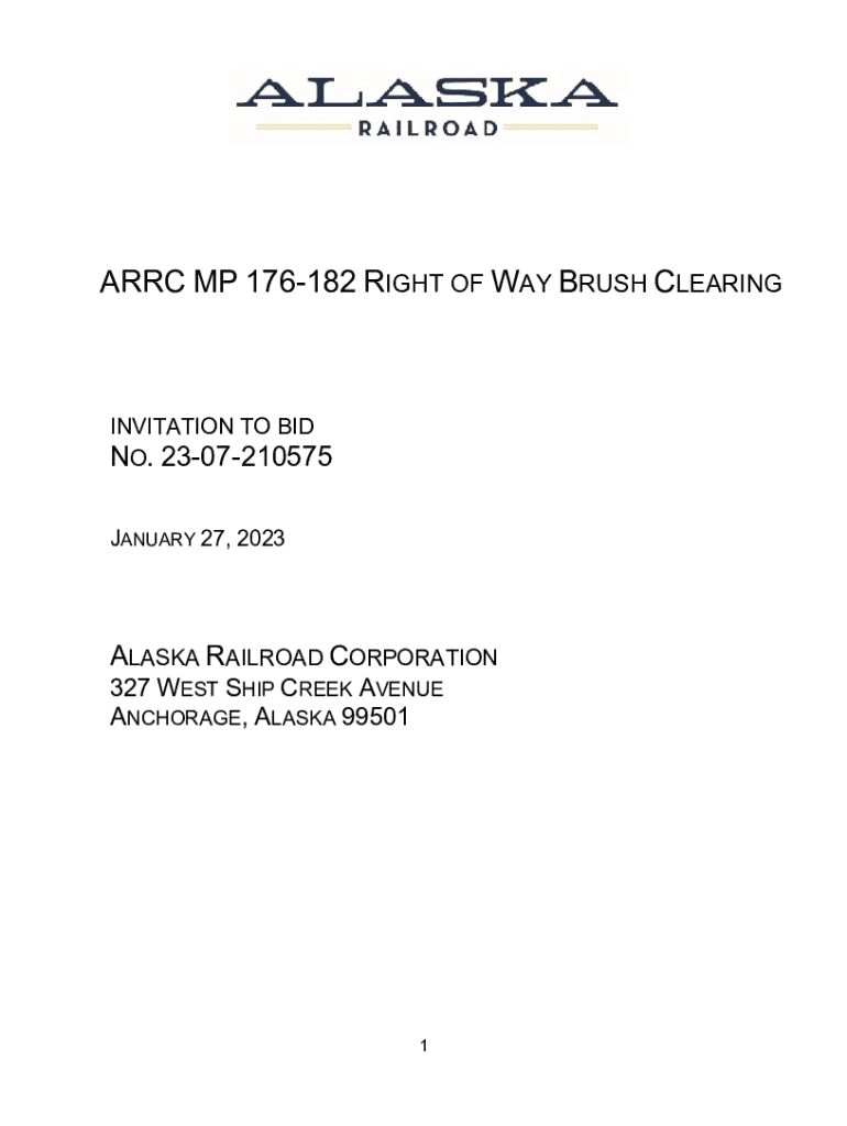 Fillable Online ITB#23-07-210575 for ARRC MP 176-182 Right of Way Brush ...