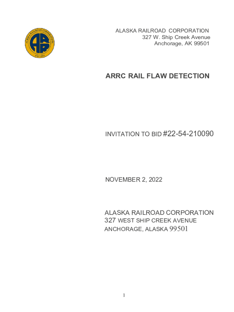 Fillable Online ARRC RAIL FLAW DETECTION - Alaska Railroad Fax Email ...