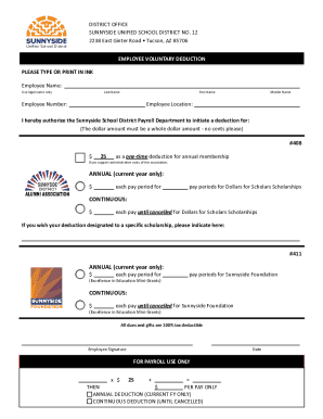 Fillable Online Alumni Association Payroll Donation Form Fax Email ...