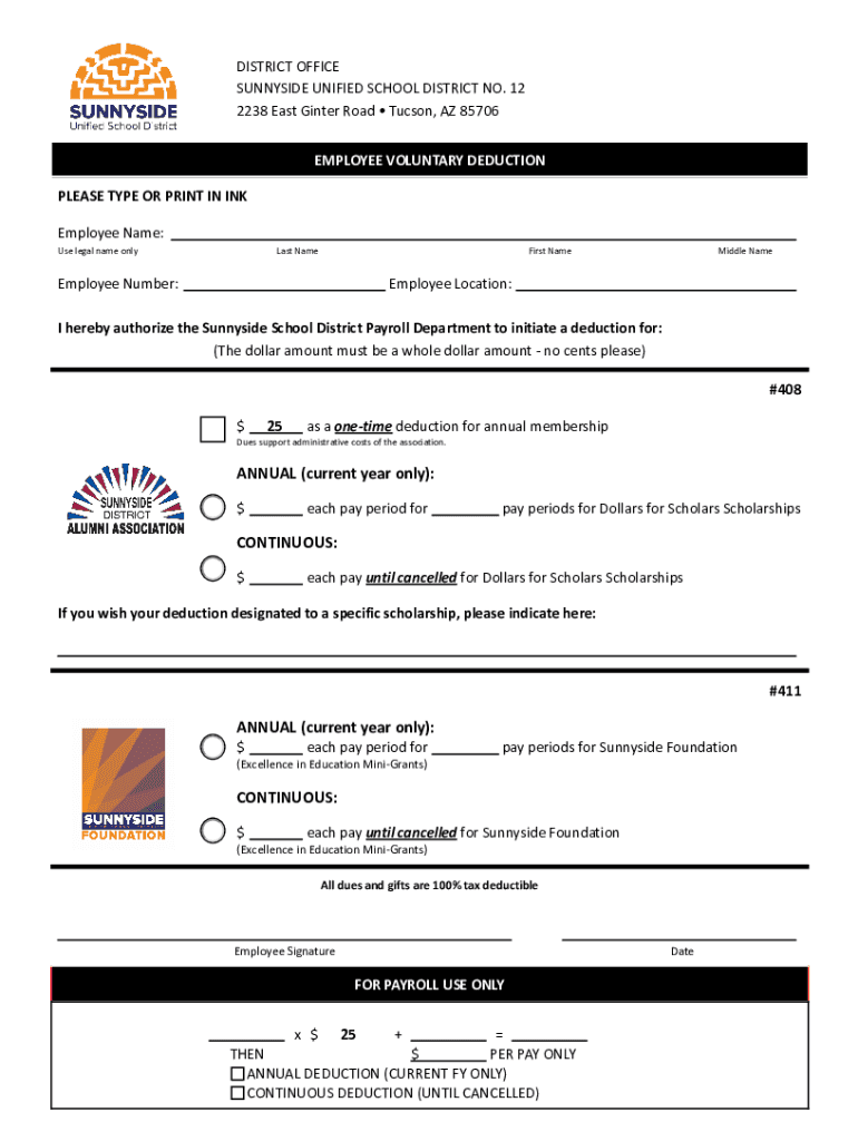 Fillable Online Alumni Association Payroll Donation Form Fax Email ...