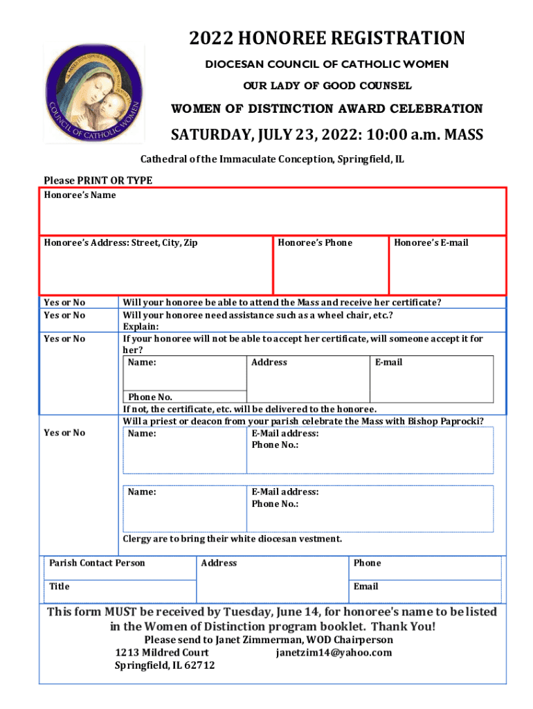 Fillable Online ST. FRANCIS OF ASSISI - Parishes Online Fax Email Print ...