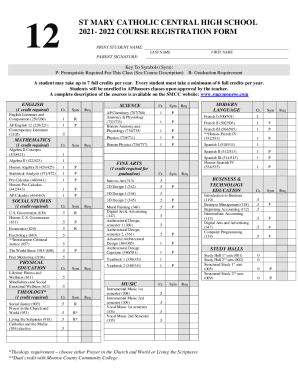 Fillable Online 2022 COURSE REGISTRATION FORM Fax Email Print - pdfFiller