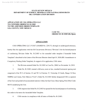 Fillable Online APPLICATION OF COG OPERATING LLC Fax Email Print ...