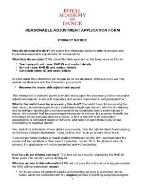 Fillable Online Reasonable Adjustment Application Form Fax Email Print - pdfFiller