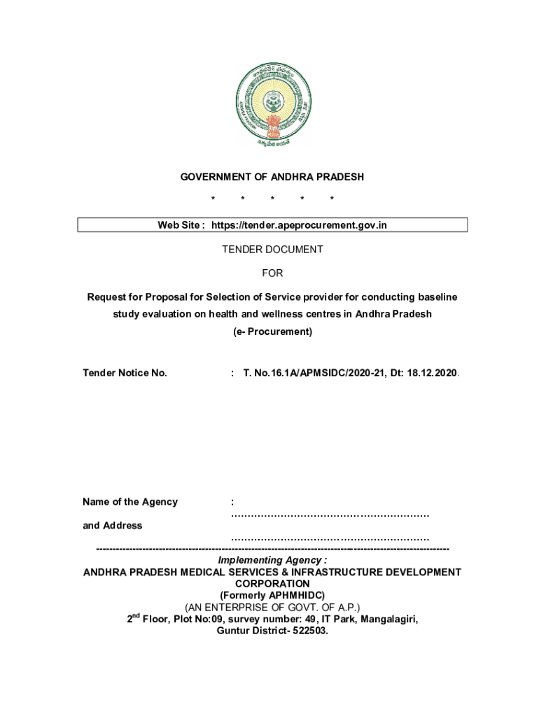 Fillable Online apmsidc ap nic PTE for T.No.16.1A Baseline study for ...