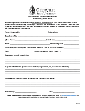 Fillable Online Fundraising Event Form Fillable.pdf Fax Email Print ...