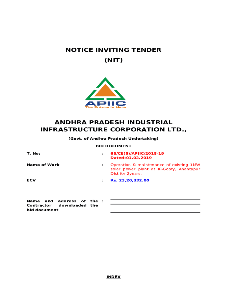 eProcurement - Tender Management System - Govt of Doc Template | pdfFiller