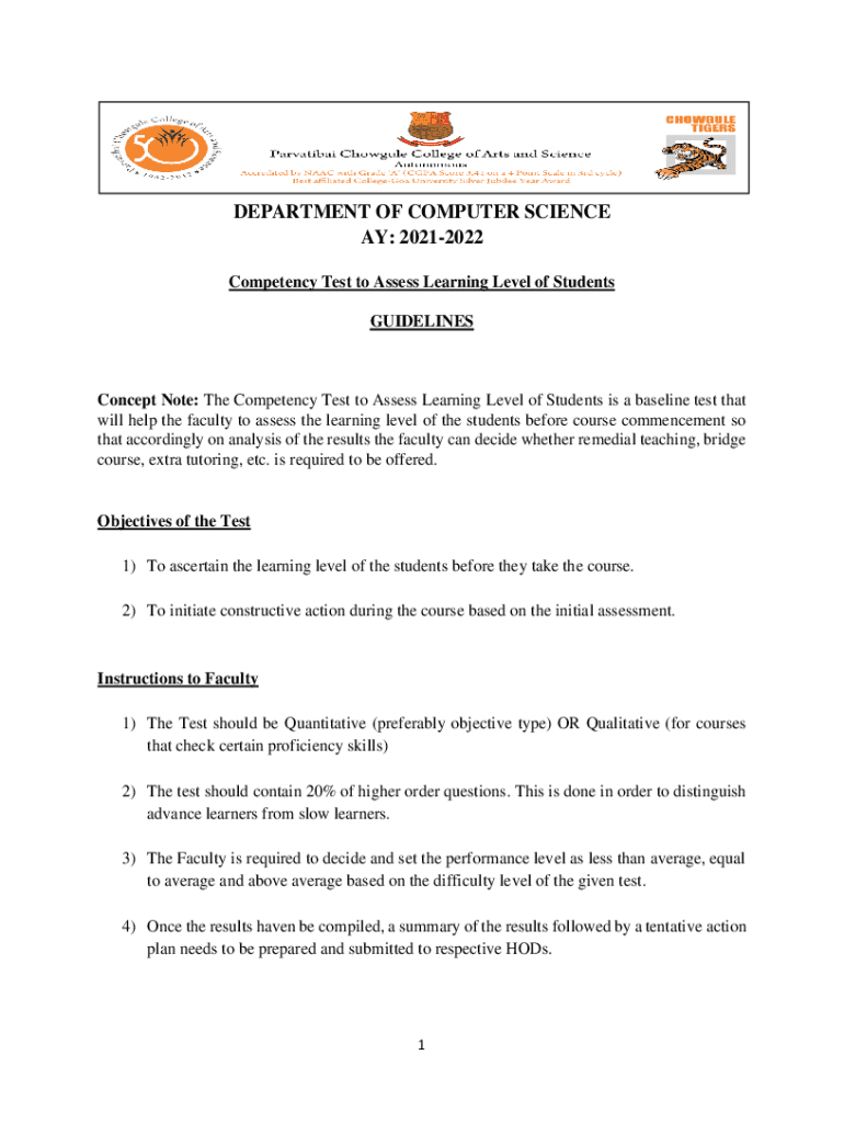 Fillable Online Defining and Assessing Learning: Exploring Competency ... Fax Email Print ...