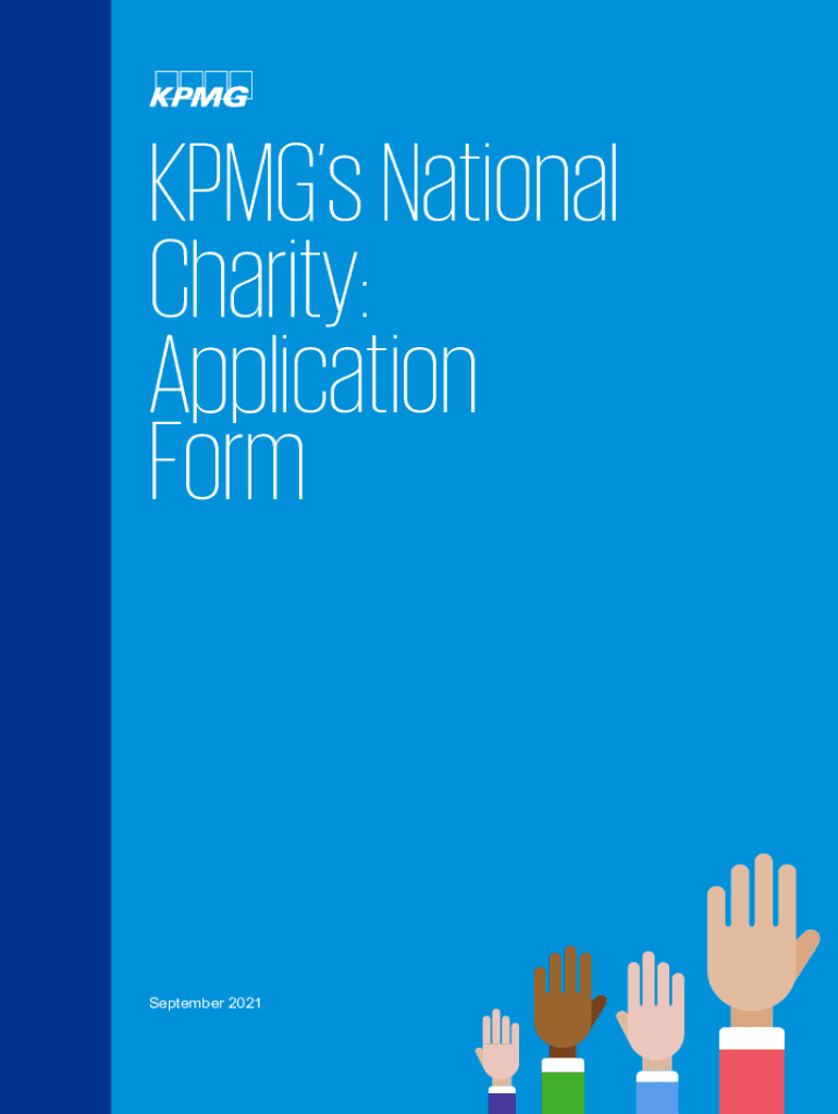 Fillable Online KPMG's National Charity Application Form. an ...