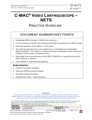Fillable Online Management of the Difficult Airway in the Pediatric ...