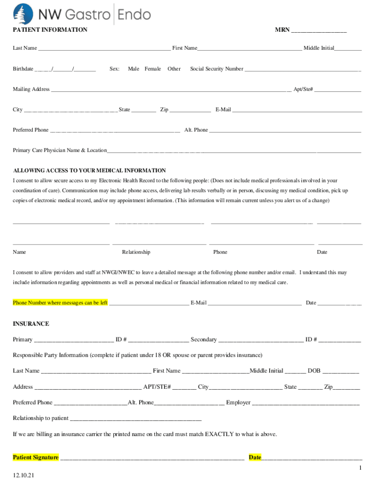 Fillable Online SSN - DOB: Sex: Address: Apt/Suite #: City Fax Email Print - pdfFiller