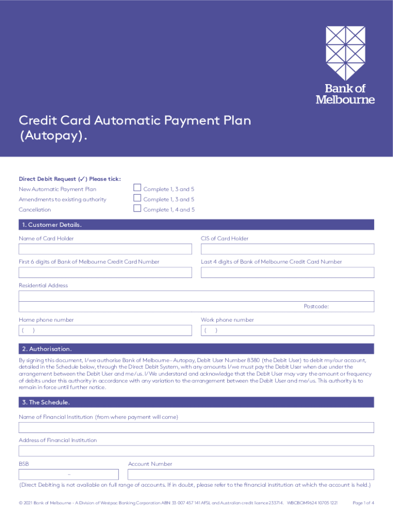 Fillable Online VISA Automatic Payment Application Form - OneAZ Credit Union Fax Email Print ...