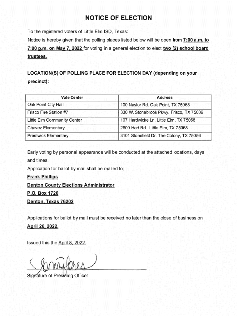 Fillable Online Precincts and Polling Places - Texas Secretary of State Fax Email Print - pdfFiller
