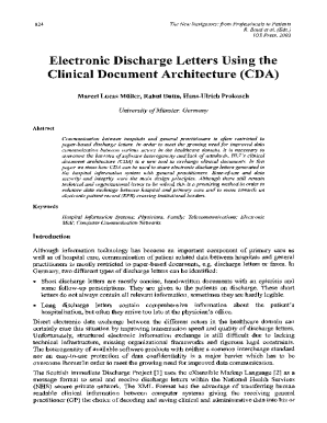 Fillable Online Electronic Discharge Letters Using the Clinical ...