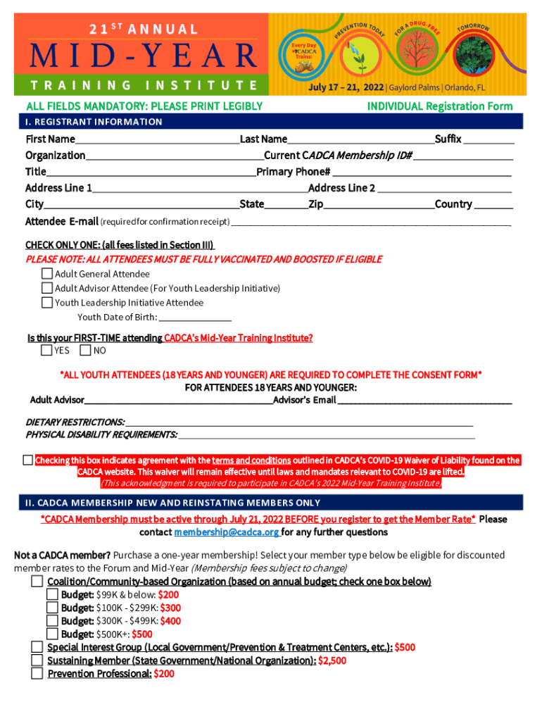 Fillable Online PLEASE PRINT LEGIBLY IDEAS FAIR LEAD Registration Form ...