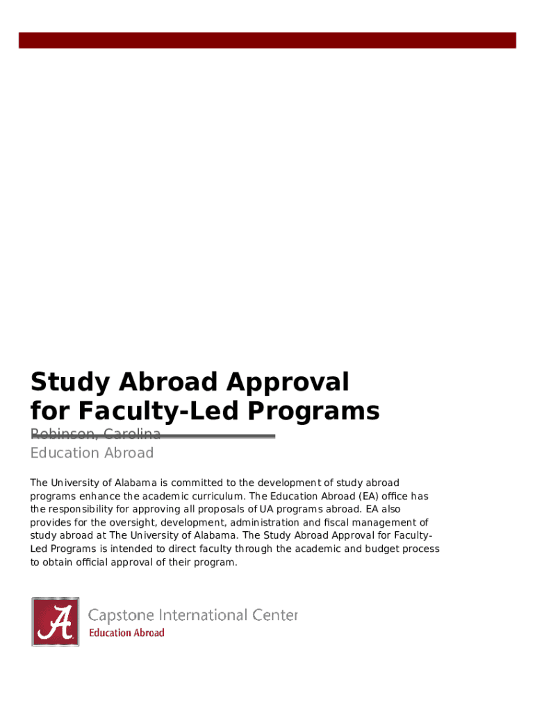 Faculty Led Proposal Approval - Montana State University - international ua Doc Template | pdfFiller