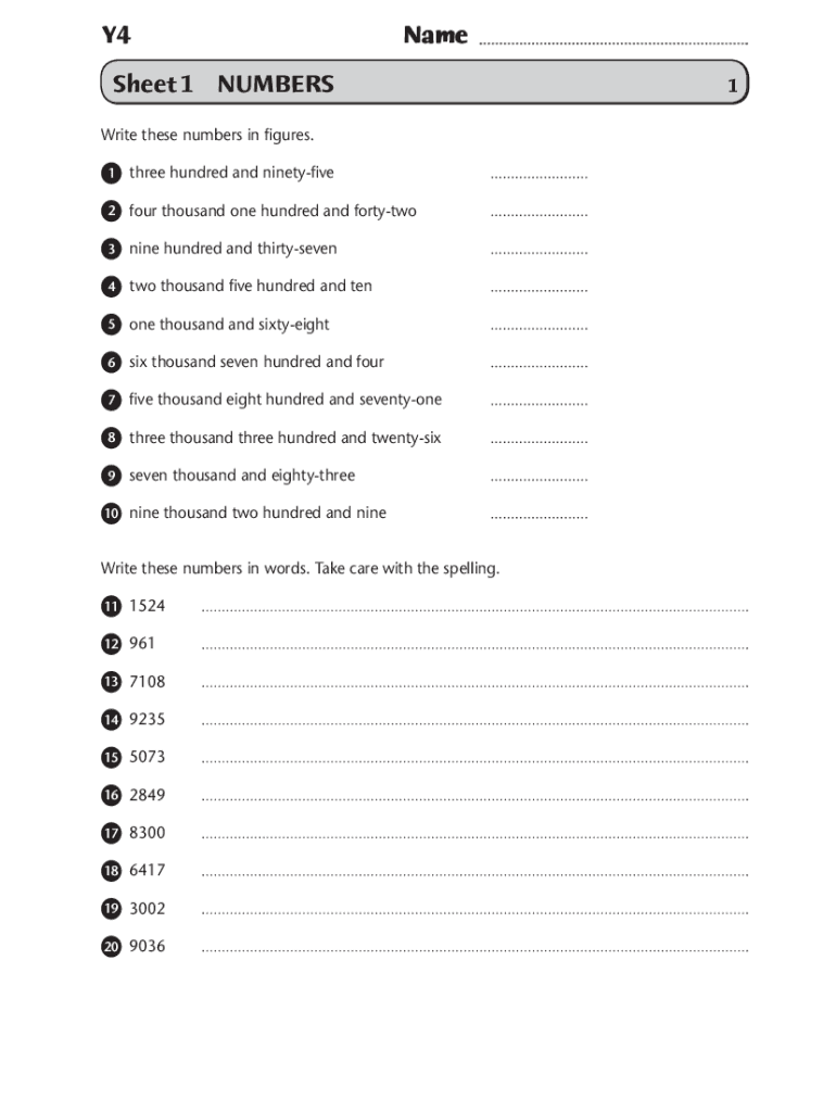 Fillable Online Place Value Worksheets - Super Teacher Worksheets Fax Email Print - pdfFiller