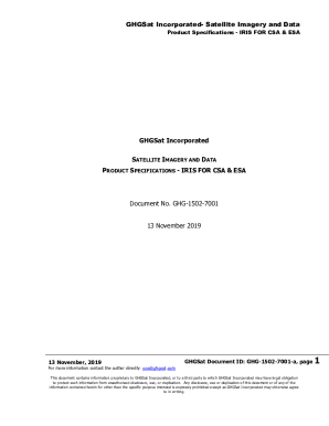 Fillable Online earth esa GHGSat signs data agreement with CSA and ESA ...