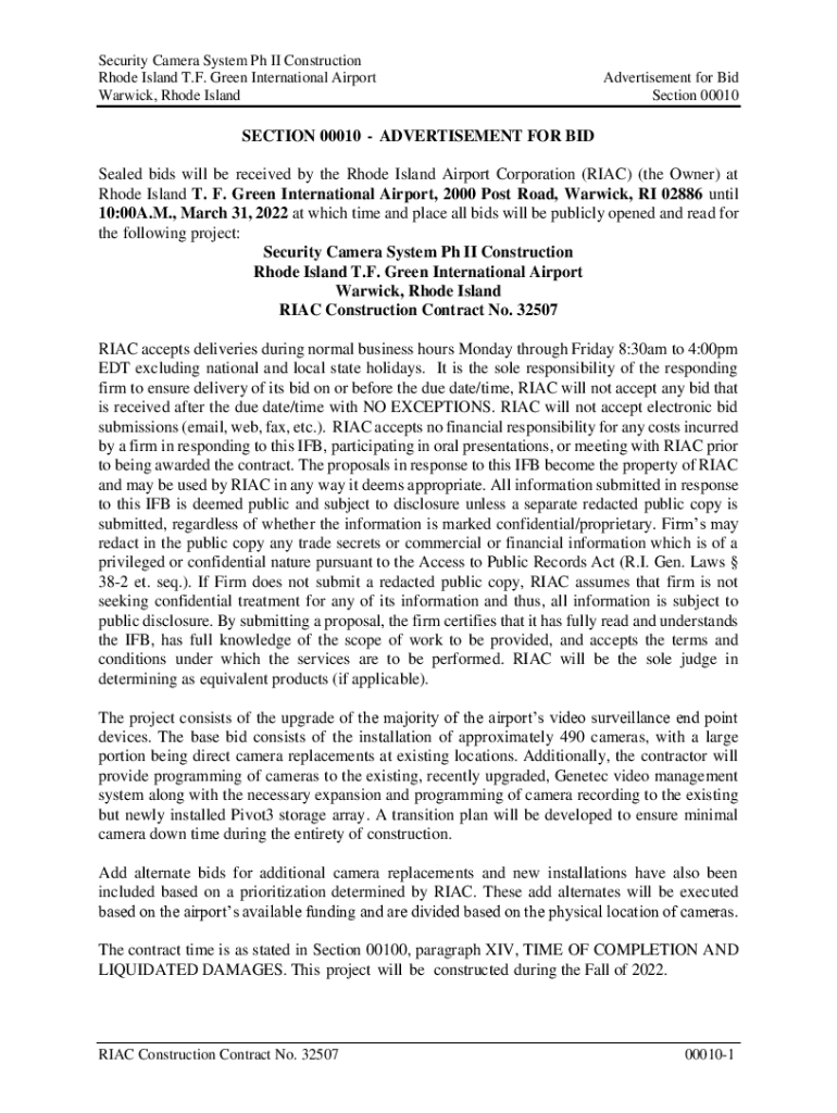 Fillable Online Terminal Restrooms Renovation Advertisement for Bid T.F. ... Fax Email Print ...