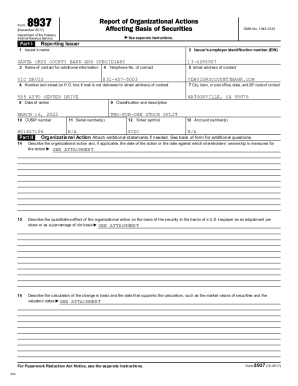 Fillable Online Form 8937 - March 2022 Fax Email Print - pdfFiller