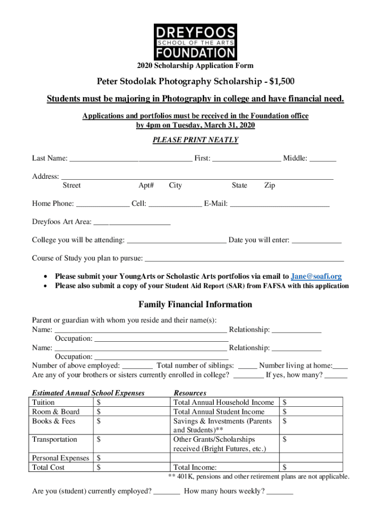 Fillable Online 5 Top Photography Scholarships for Students and How to Apply Fax Email Print ...