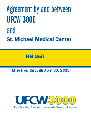 Fillable Online Agreement by and between UFCW 3000 and Fax Email Print ...