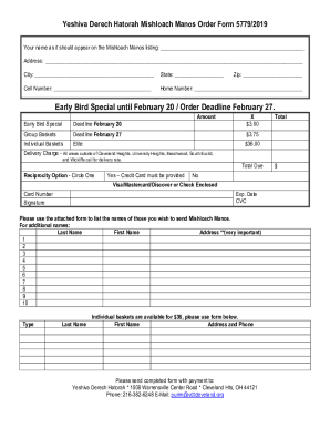 Ausfüllbar Online Mishloach Manot 5777 Order Form - CBIOTP.org Fax ...