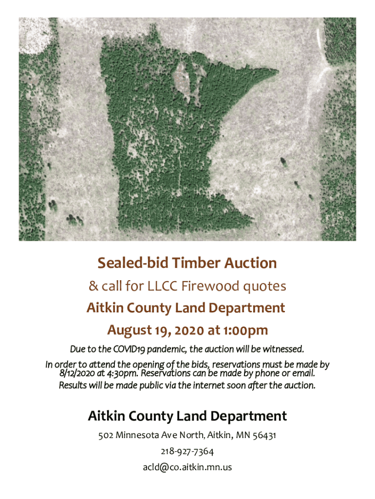 Fillable Online Sealed-bid Timber Auction Fax Email Print - pdfFiller