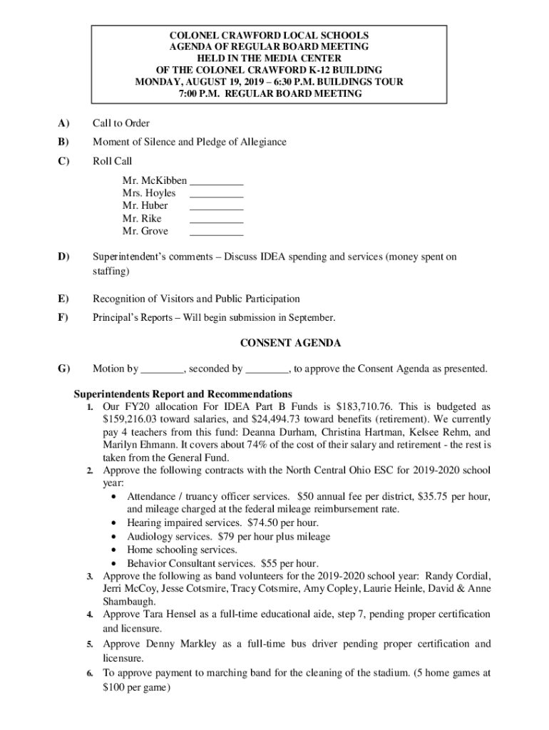 Fillable Online District Profile - Colonel Crawford Local Schools Fax ...