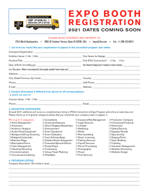 Fillable Online EXPO BOOTH Fax Email Print - pdfFiller