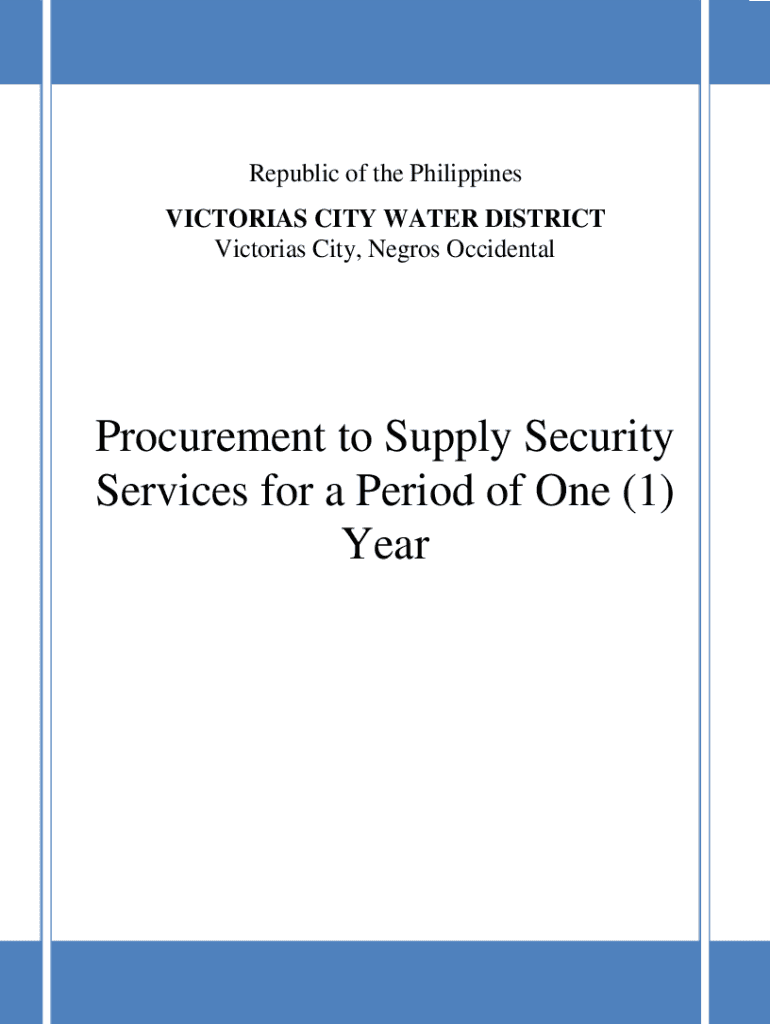 Fillable Online Invitation to BidProcurement to Supply Security ...