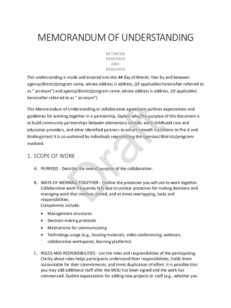 Fillable Online LETTER OF UNDERSTANDING #11 Sample Clauses Fax Email ...