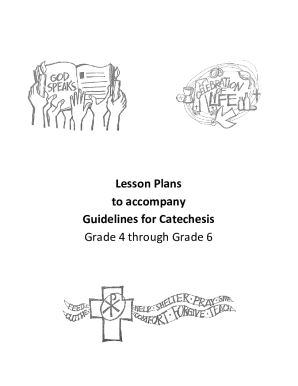 Fillable Online Lesson Plans to accompany Guidelines for Catechesis ...