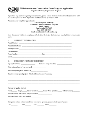 Fillable Online Groundwater Conservation Grant Program Application Fax ...