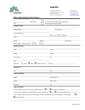 Fillable Online Multi-Family Housing Incentives Program Fax Email Print - pdfFiller