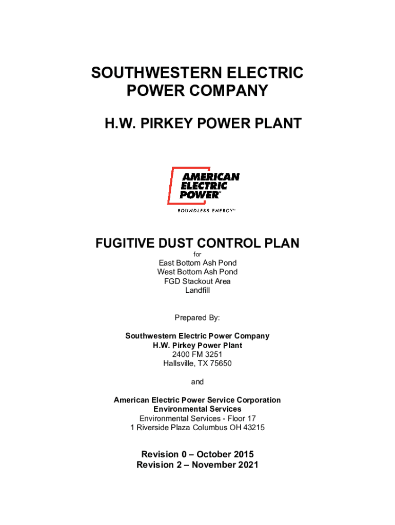 Fillable Online Pirkey Power Plant West Bottom Ash Pond - GEM.wiki Fax ...