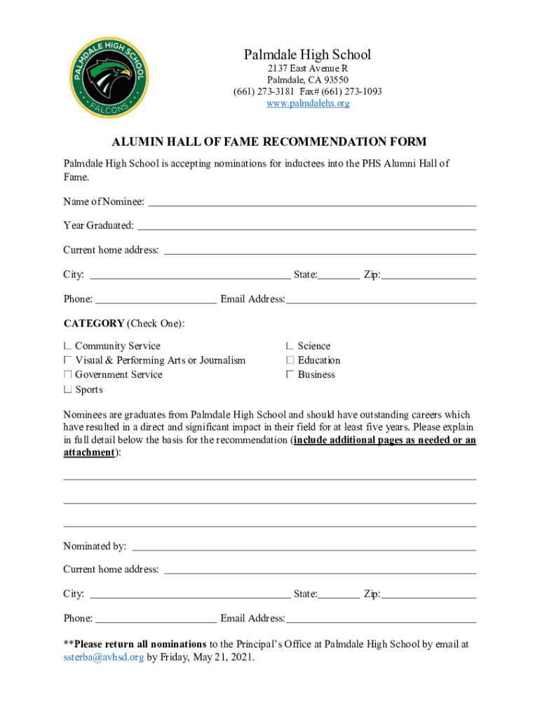 Fillable Online High Schools - Antelope Valley Union High School ...