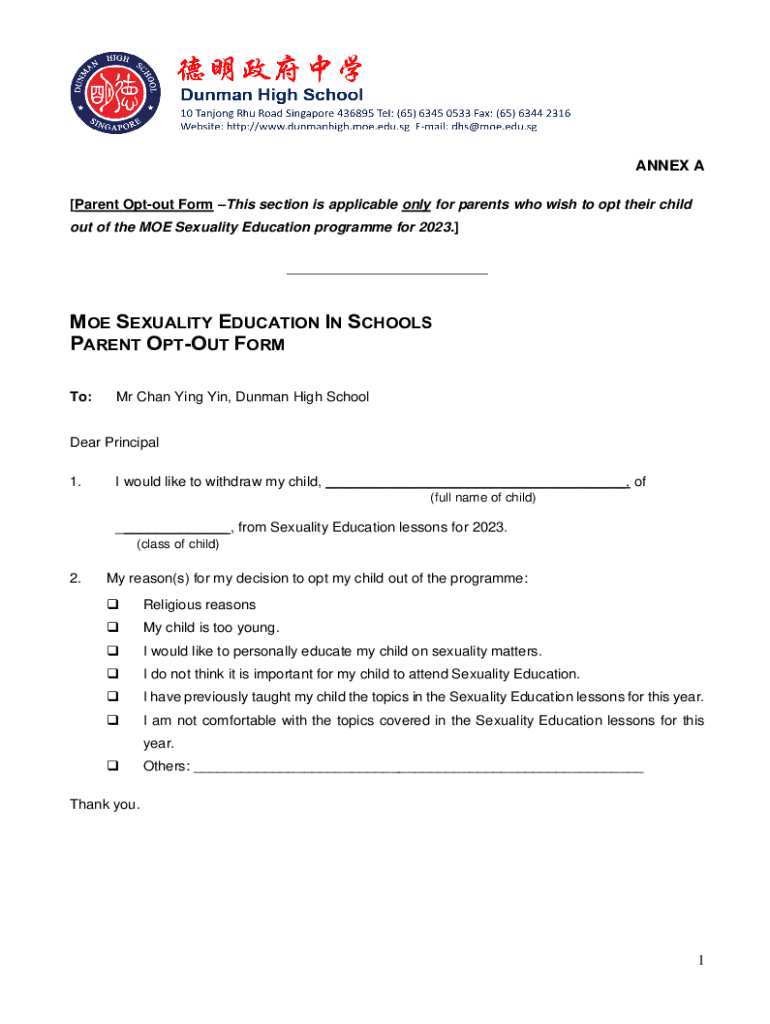 Fillable Online JC/CI - Empowered Teens (eTeens) - Dunman High School ...