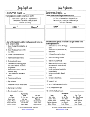 Fillable Online 13 English ESL worksheets pdf & doc: controversial Fax ...