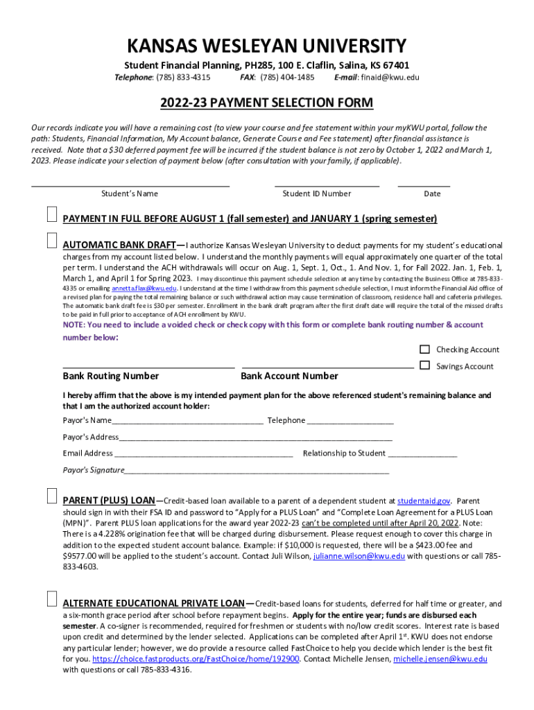 Fillable Online How to check your financial aid in MyKWU Fax Email ...