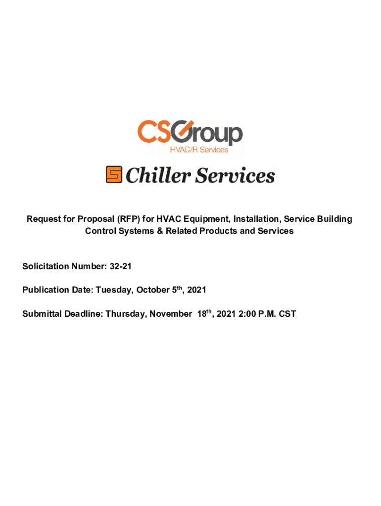 Fillable Online Request for Proposal (RFP) for HVAC Equipment ...