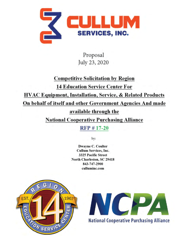 Fillable Online Request for Proposal (RFP) for HVAC Equipment ...