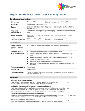 Fillable Online Original report to Blacktown Local Planning Panel Fax ...