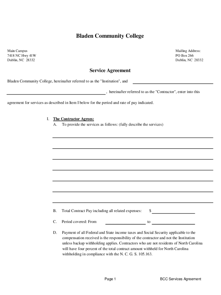 Fillable Online State Authorization - BCC - Bladen Community College ...