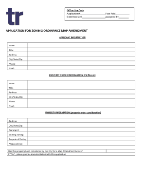 Fillable Online Application for Zoning Map Amendment - City of ...